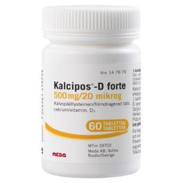 KALCIPOS-D FORTE tabletti, kalvopäällysteinen 500 mg/20 mikrog 60 kpl ...